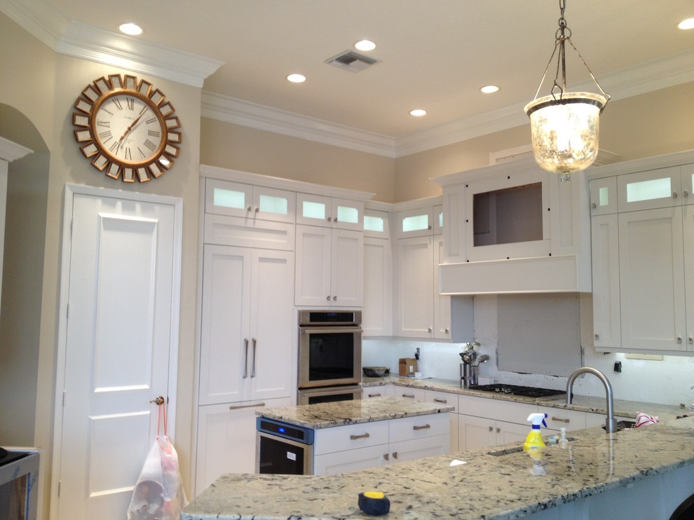 Gale and Lynn's White Kitchen Modification and Reface - Contemporary ...