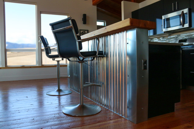 Modern Corrugated Metal Kitchen Island Modern Kitchen Design | Italian