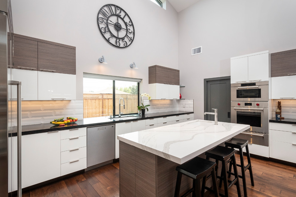 Gifford Modern Kitchen, Dining and Living Room - Modern - Kitchen - San ...