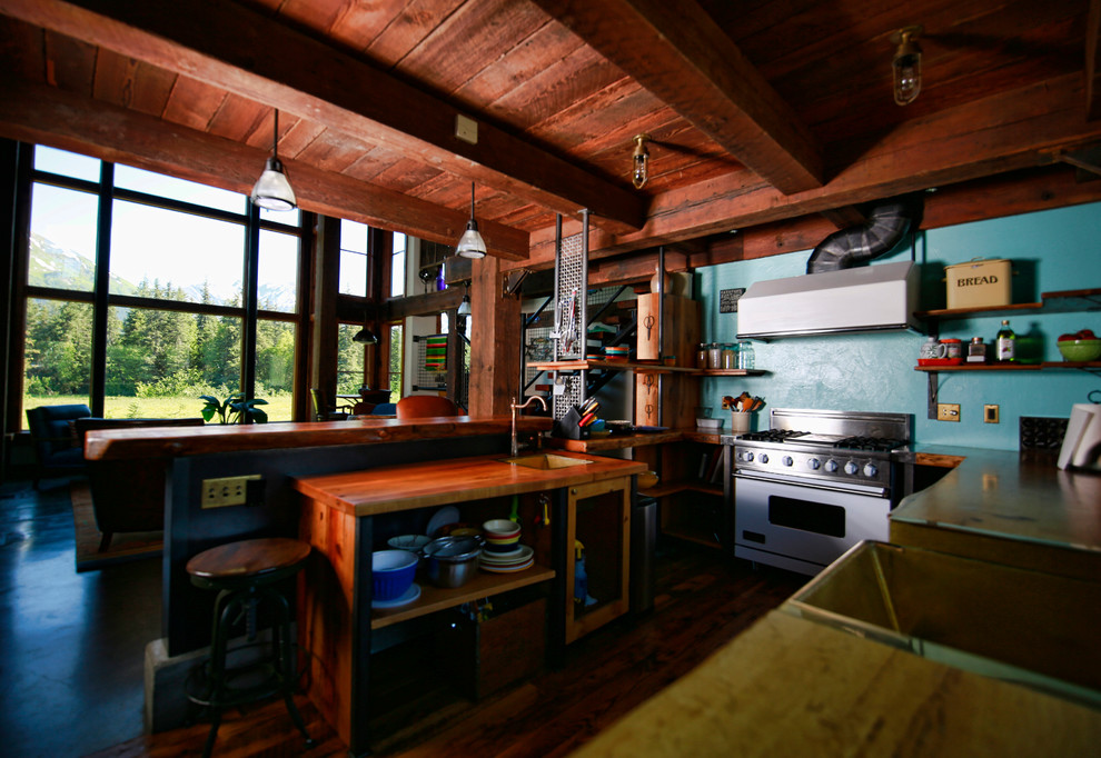 Girdwood Rustic Cabin - Industrial - Kitchen - Other - by Z Architects ...