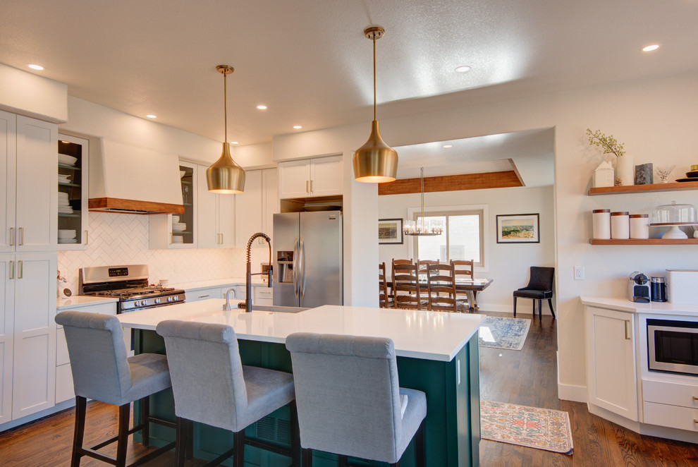 Glam Farmhouse - Farmhouse - Kitchen - Denver - by Seasons Interiors ...