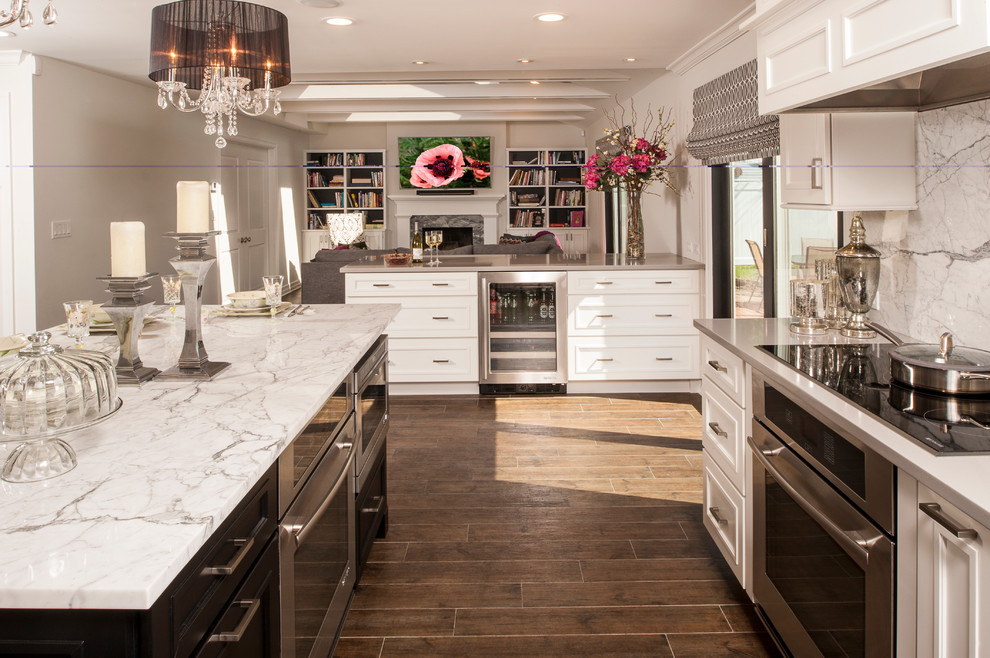 Glamourous in Black & White - Contemporary - Kitchen - New York - by ...