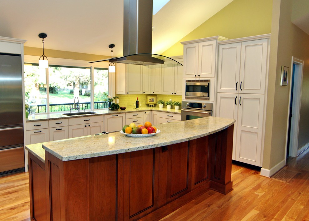 Glass canopy vent hood - Traditional - Kitchen - Portland - by Designer ...