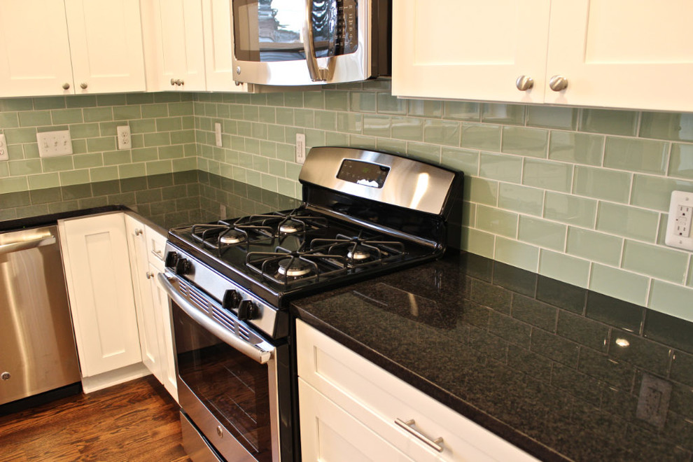 Glass Subway Tiles - Contemporary - Kitchen - Detroit - by Troy Tile ...