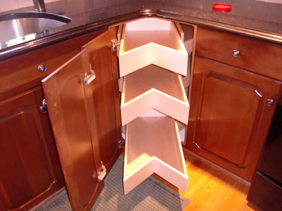 Glide-Around Corner Cabinet Solution - Traditional - Kitchen - Columbus ...