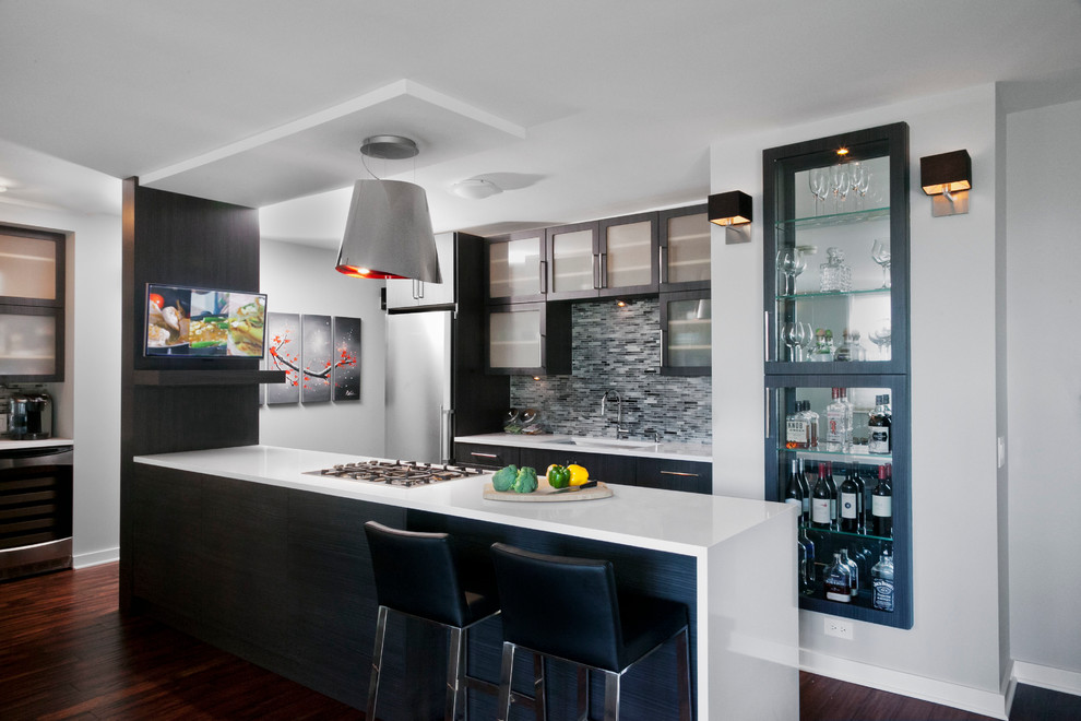 Gold Coast Bachelor Pad - Modern - Kitchen - Chicago - by Inspired ...