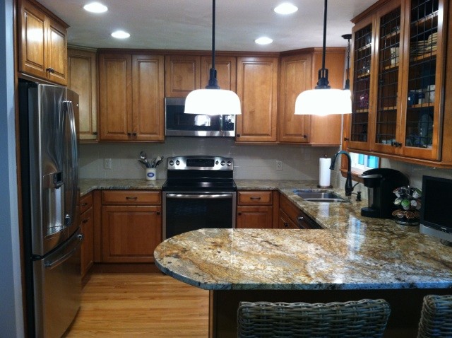 Golden Crystal Countertops - Traditional - Kitchen - Providence - by ...