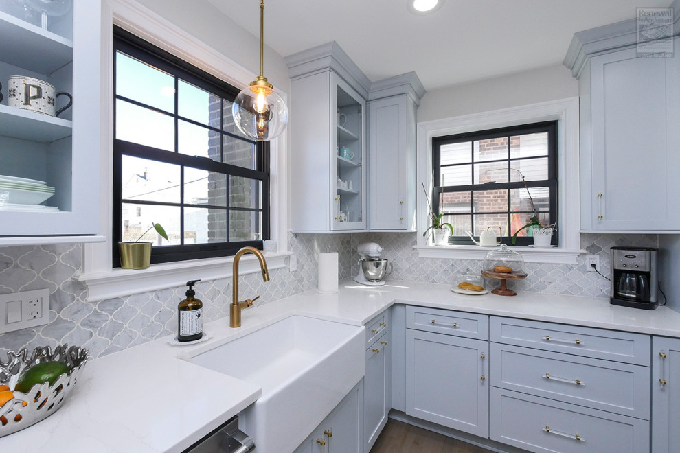 Gorgeous Kitchen with New Black Windows - Kitchen - New York - by ...