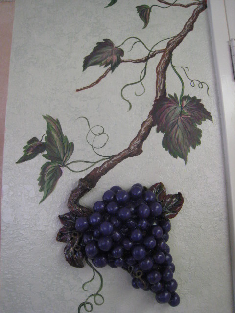 Grapes and Grapevine Mural - Traditional - Kitchen - Los Angeles - by ...
