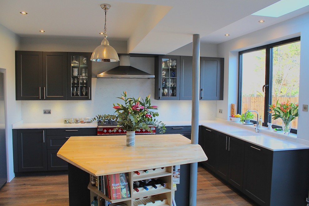 Graphite Shaker with Maple Island - Eclectic - Kitchen - London - by ...