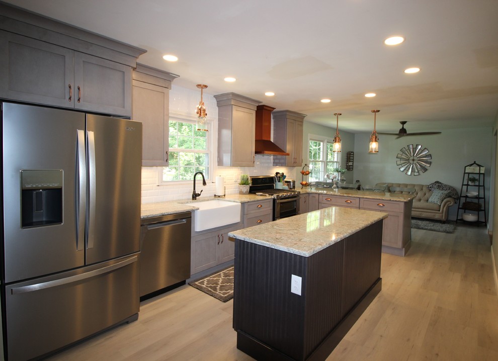 Gray and Copper Kitchen Remodel - Traditional - Kitchen - Philadelphia ...