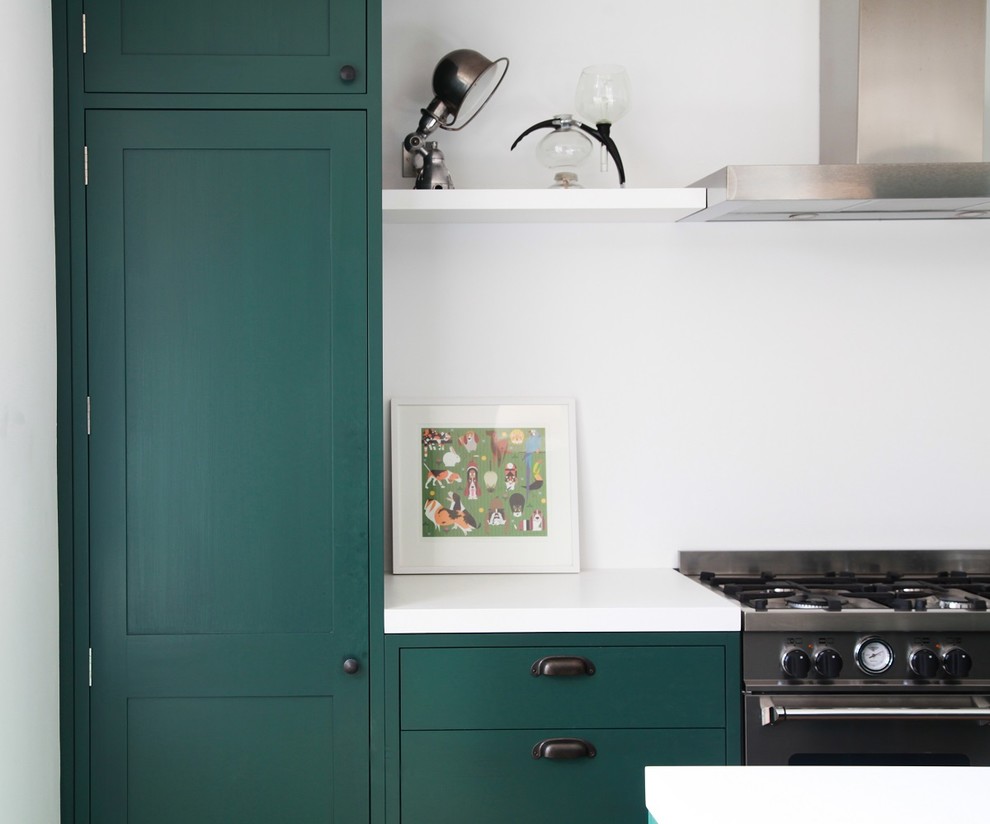 Green Shaker Kitchen - Modern - Kitchen - London - by User | Houzz