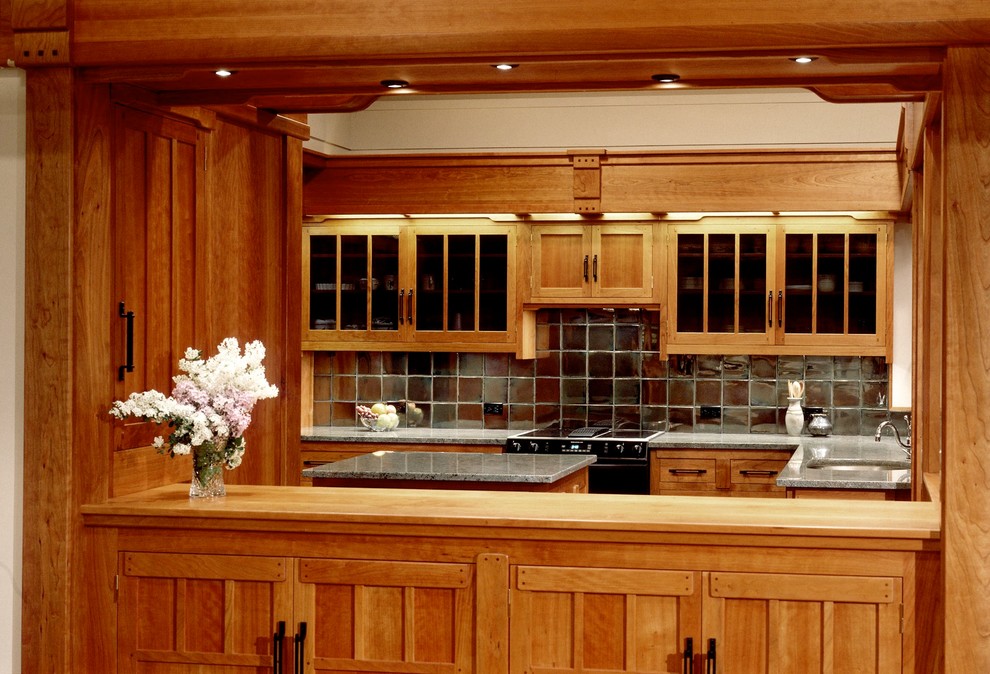 Greene and Greene Style Kitchen; Cherry - Craftsman - Kitchen - Other ...