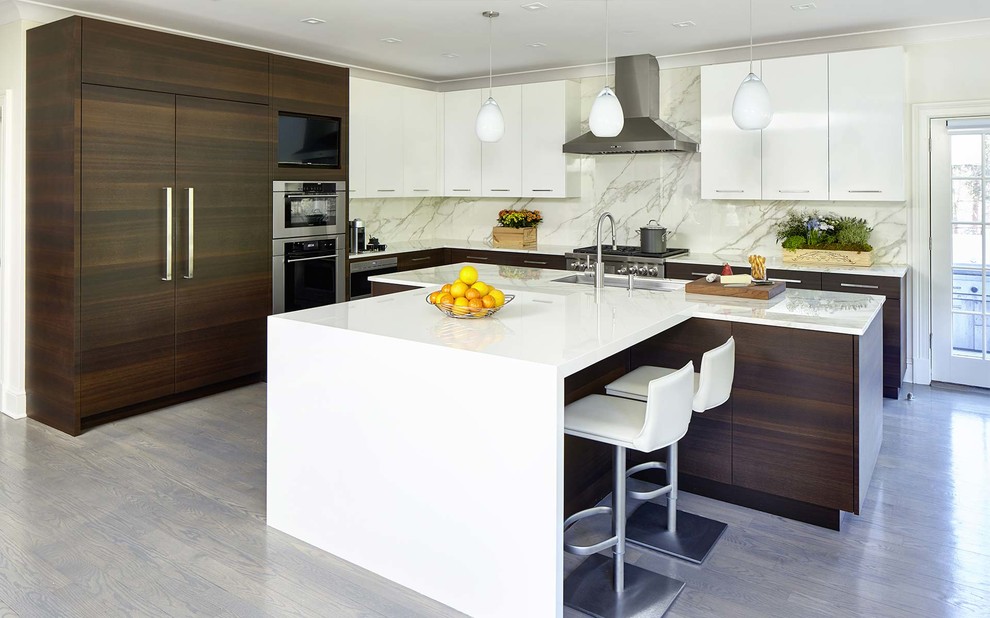 GREENWICH CT - Fumed Oak - Contemporary - Kitchen - New York - by DEANE ...