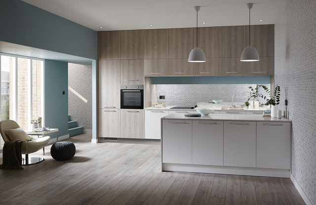 Greenwich Light Grey Oak Kitchen - Contemporary - Kitchen - Other - by ...