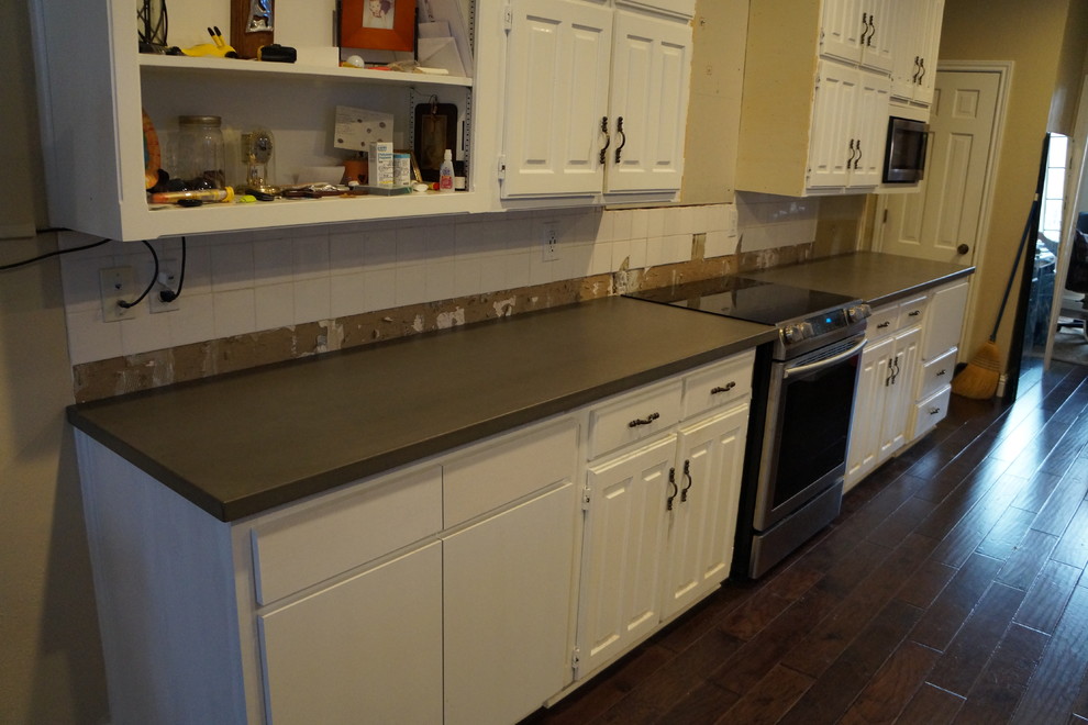 Grey Concrete Countertops for Kitchen - Contemporary - Kitchen - Dallas ...