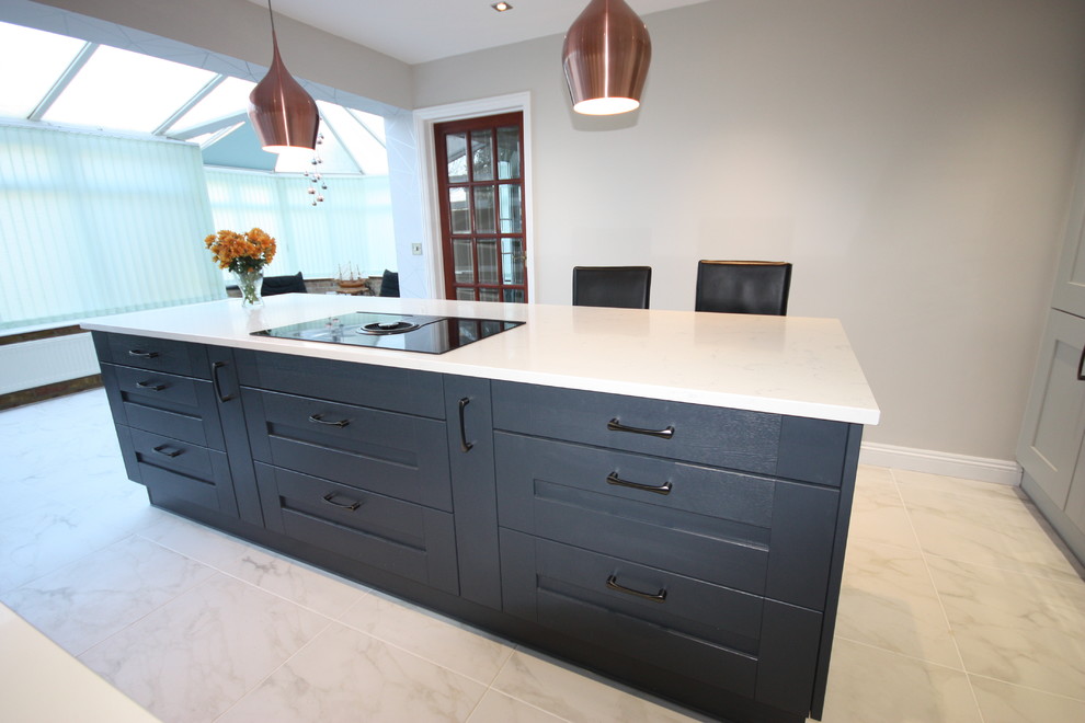 Grey Painted Shaker Kitchen - Contemporary - Kitchen - Kent - by Ream ...