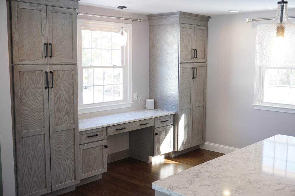 Grey Stained Shaker Kitchen - Transitional - Kitchen - Providence - by ...