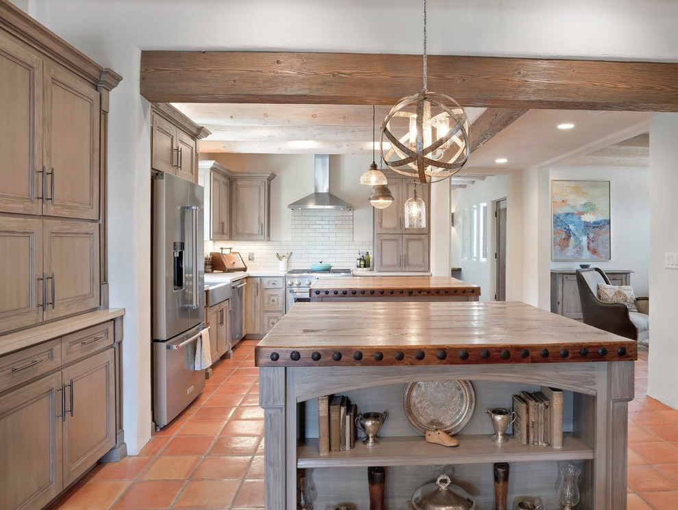 Hacienda Industrial Kitchen - Farmhouse - Kitchen - Austin - by ...