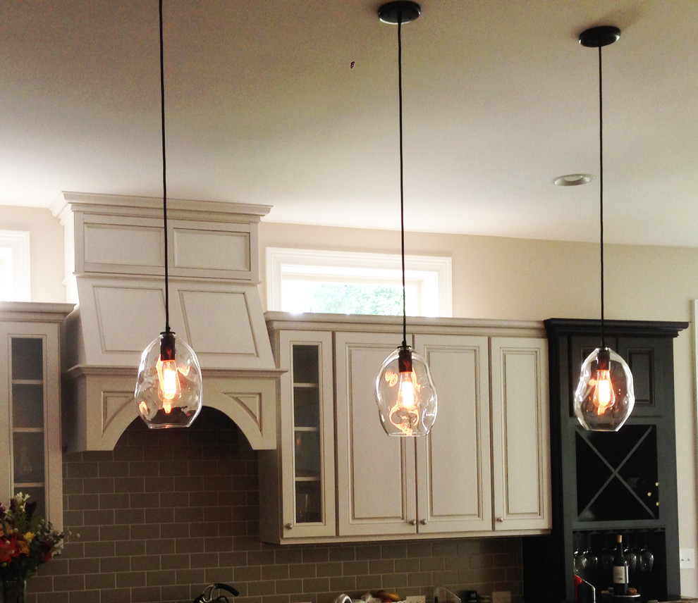 Hand Blown Bubble Glass Pendant Light - Modern - Kitchen - San ...
