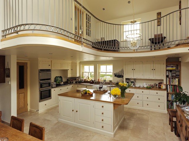 Hand painted kitchen with mezzanine - Contemporary - Kitchen - Other ...
