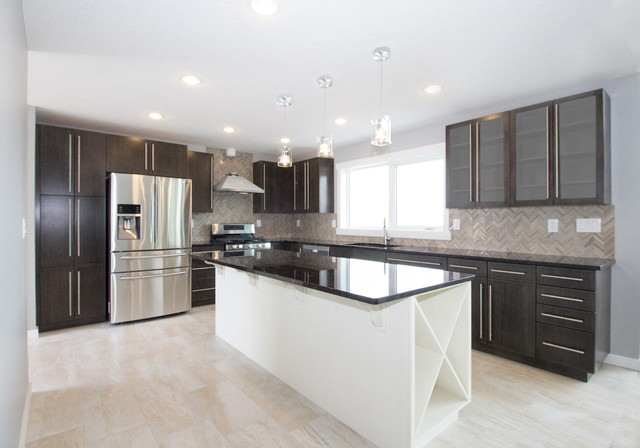 Harcus House - Modern - Kitchen - Edmonton - by Western Custom Homes ...