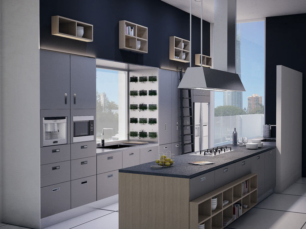 Hefferan Residence Chevron Island House QLD - Modern - Kitchen - Gold ...