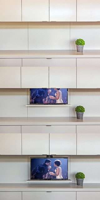 Hidden TV in Kitchen Cabinet - Modern - Kitchen - San Francisco - by ...