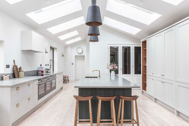 High Contrast House - Transitional - Kitchen - West Midlands - by ...