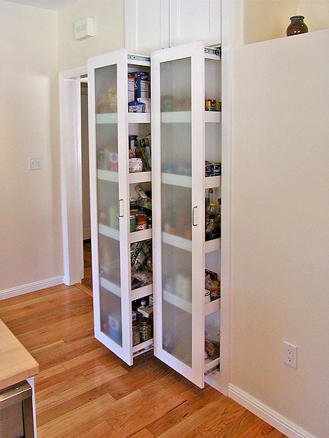 High density storage units on drawer glides. - Traditional - Kitchen ...