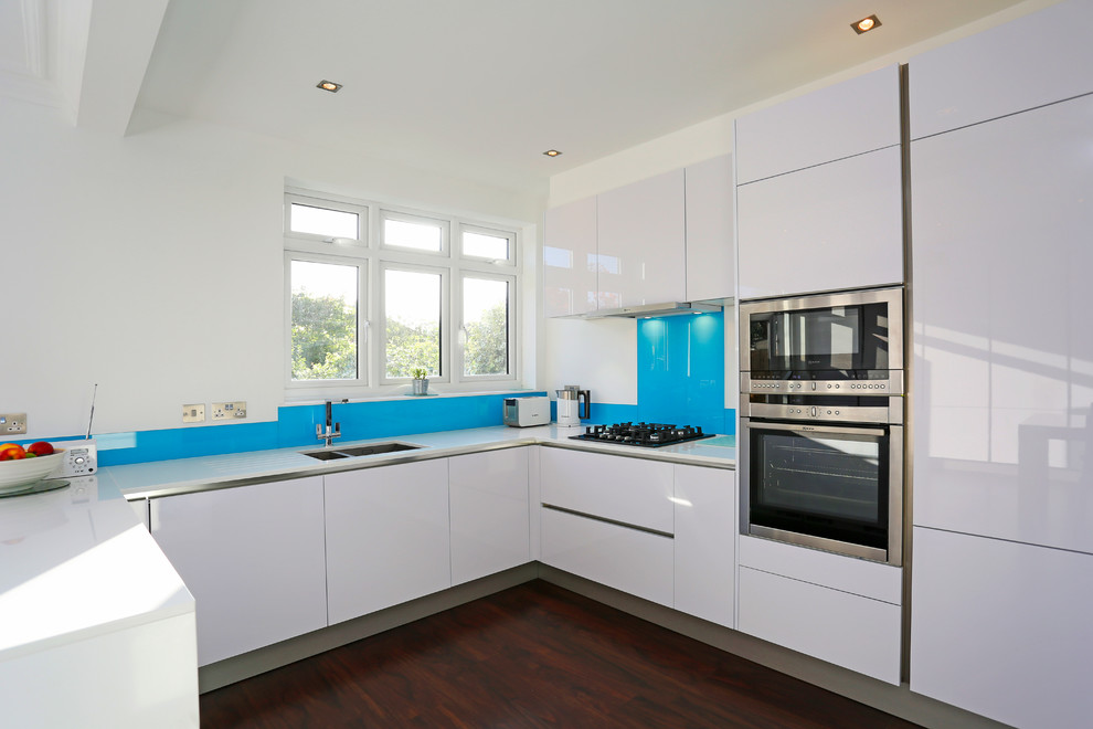 High gloss white kitchen - Modern - Kitchen - London - by LWK London ...