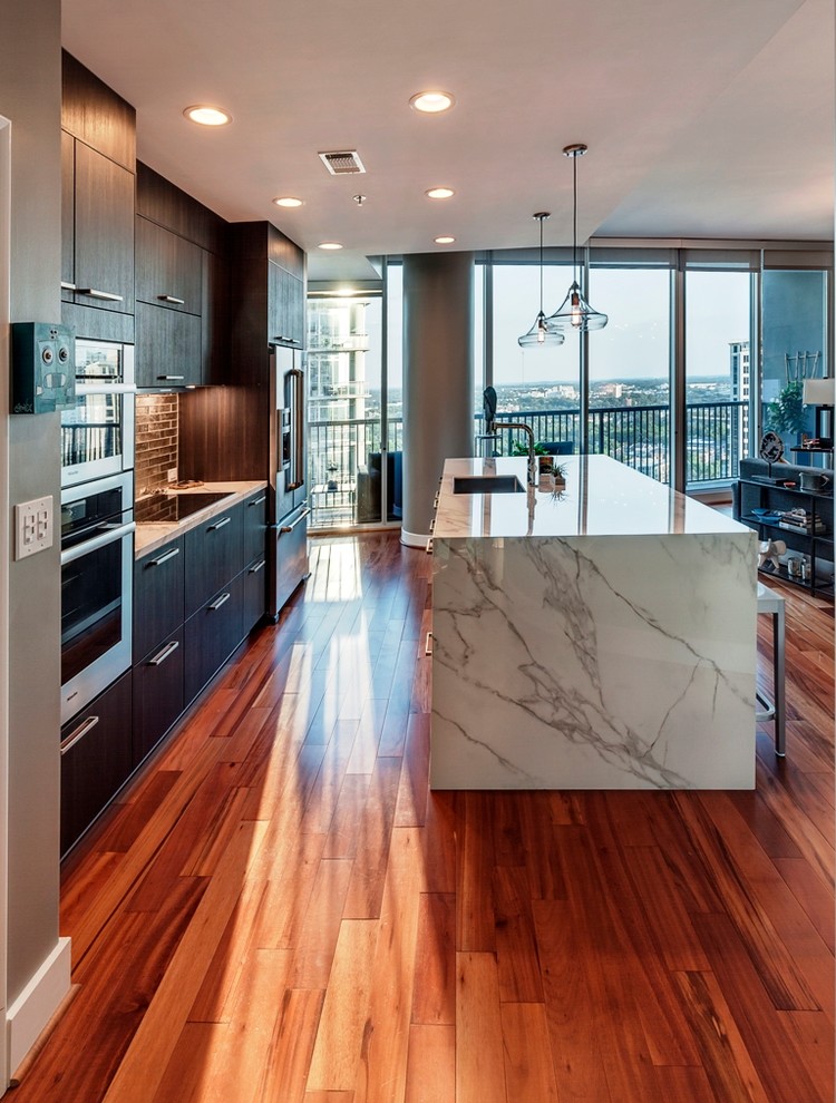 Highrise Condo Kitchen - Modern - Kitchen - Atlanta - by Bryan2Design ...