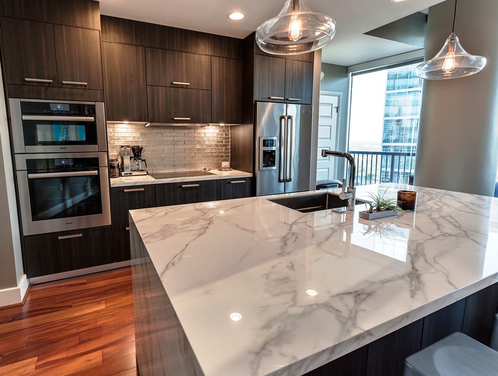 Highrise Condo Kitchen - Modern - Kitchen - Atlanta - by Bryan2Design ...