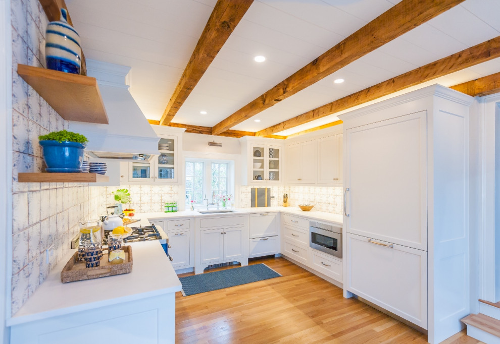 Historic Hingham Renovation: Kitchen & Dining Room - Traditional ...