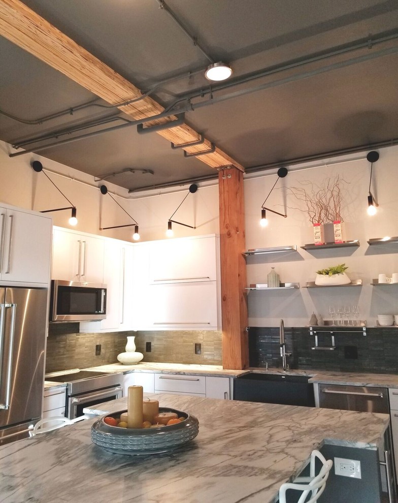 Historic Loft Renovation - Eclectic - Kitchen - Denver - by Meg Miller ...