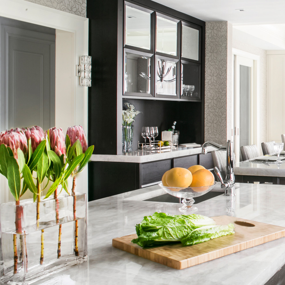 Home Bar Hutch in Kitchen - Transitional - Kitchen - New York - by ...