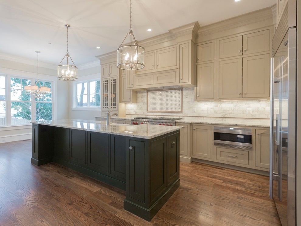 Hutchins Kitchen - Inset Flat Panel w/ Custom Paint - Craftsman ...