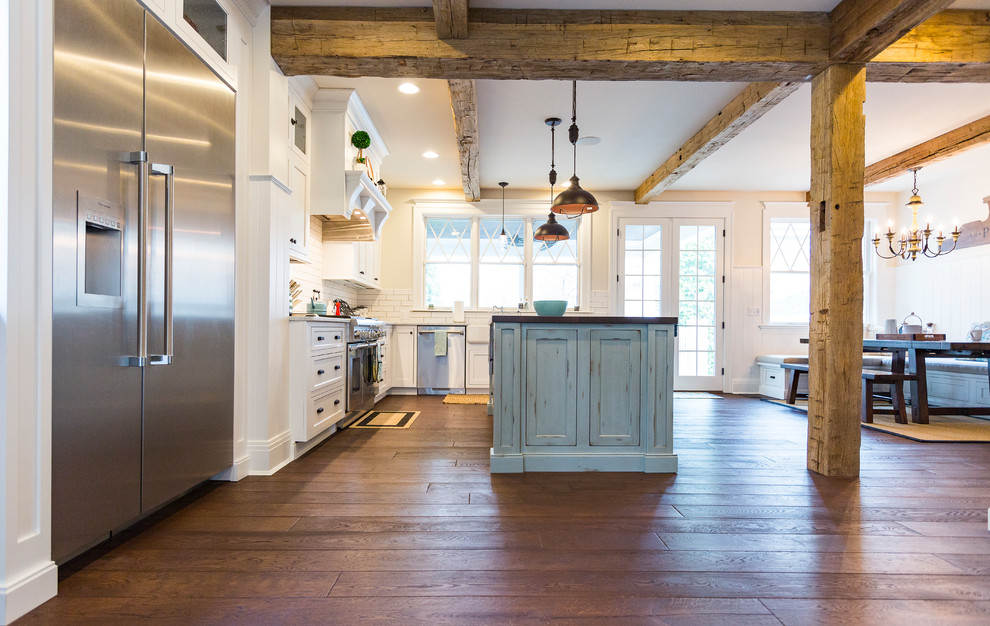 Hyde Park Kitchen Remodel with Authentic Barn Beams - Farmhouse ...