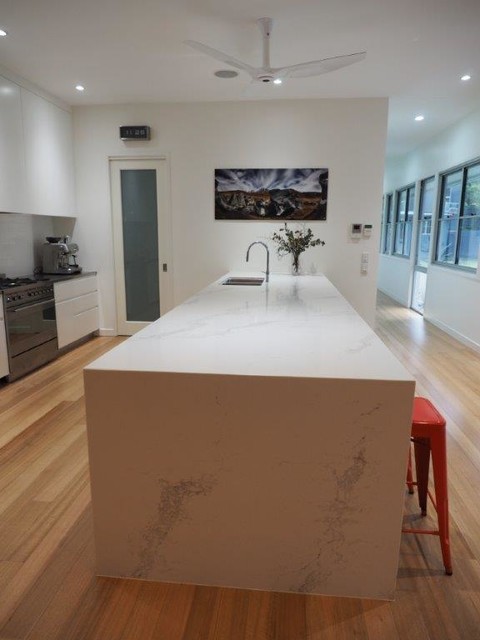 Impractical kitchen removed.. Now a functional stunning kitchen ...