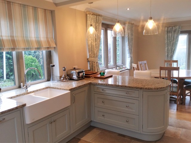 In-Frame Beaded Shaker Painted Duck Egg Blue Kitchen - Grassington ...