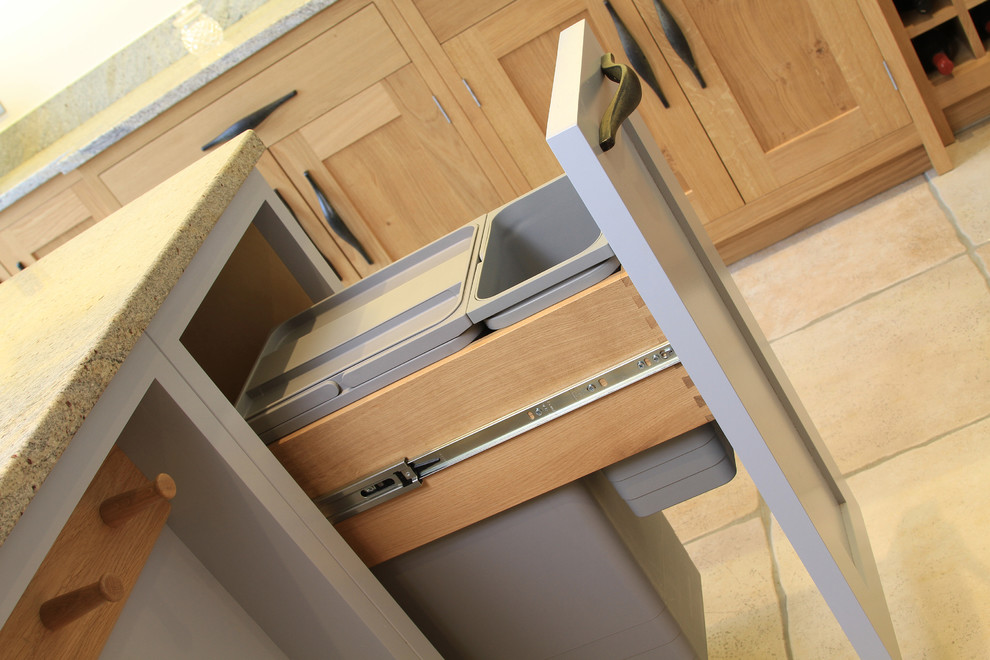 In-Frame Oak & Painted Shaker Kitchen in Parma Grey - Contemporary ...