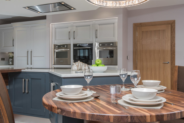 In-frame Shaker Kitchen Grey & Walnut - Traditional - Kitchen - Other ...