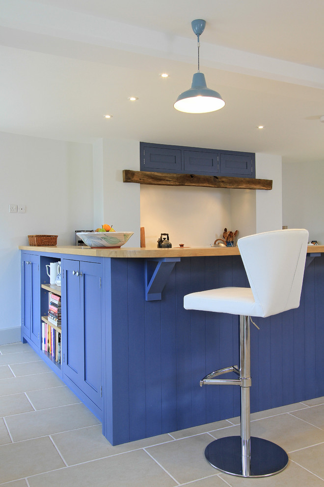 In Frame Shaker Kitchen in "Juniper Ash" Blue - Traditional - Kitchen ...