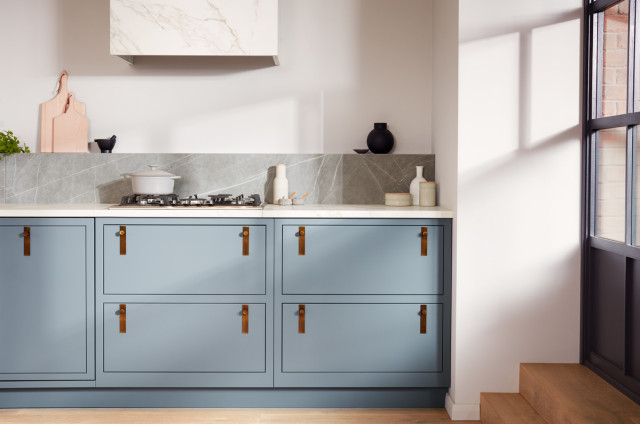 In-Frame Slab Painted Kitchens - Contemporary - Kitchen - London - by ...