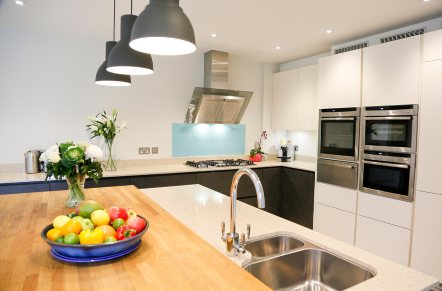 In-Line Magnolia White and Lava Grey - Contemporary - Kitchen ...