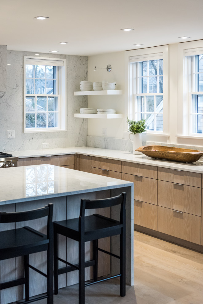 India Street - Contemporary - Kitchen - Boston - by Faneuil Kitchen ...