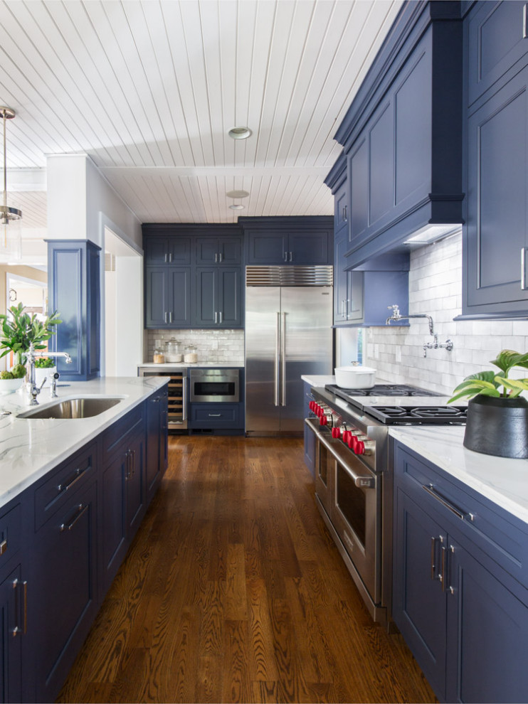 Indigo Kitchen - Transitional - Kitchen - St Louis - by Karr Bick ...
