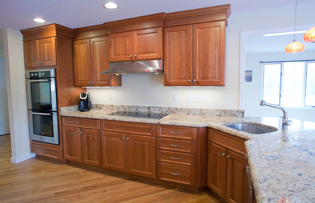 Induction cooktop set into granite. - Classique Chic - Cuisine ...