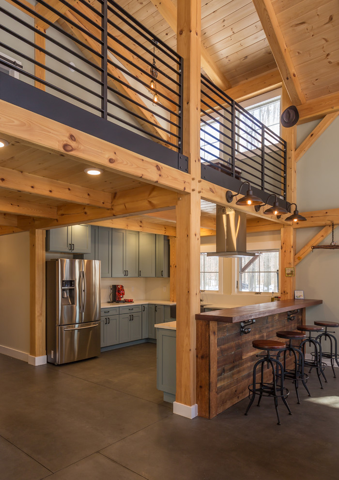 Industrial Barn Style Timber frame Kitchen - Industrial - Kitchen - New York - by Settlement ...