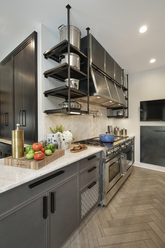 Industrial Chef's Kitchen - Industrial - Kitchen - Chicago - by Luxe ...
